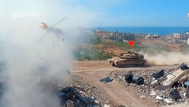 Markas Israel Diserang, Tank Merkava Rongsok Kena Al-Yassin 105 ...